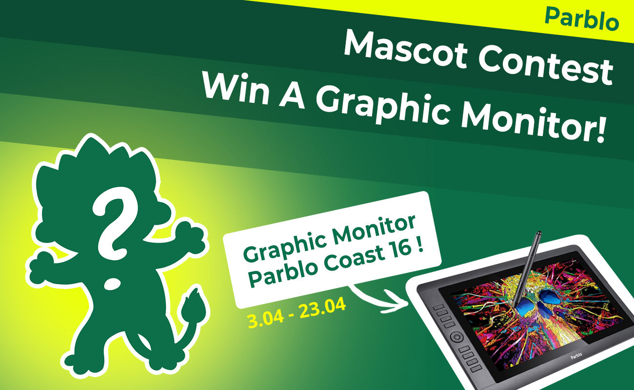 "Mascot for Parblo" Contest| PARBLO Contest to win art drawing monitor