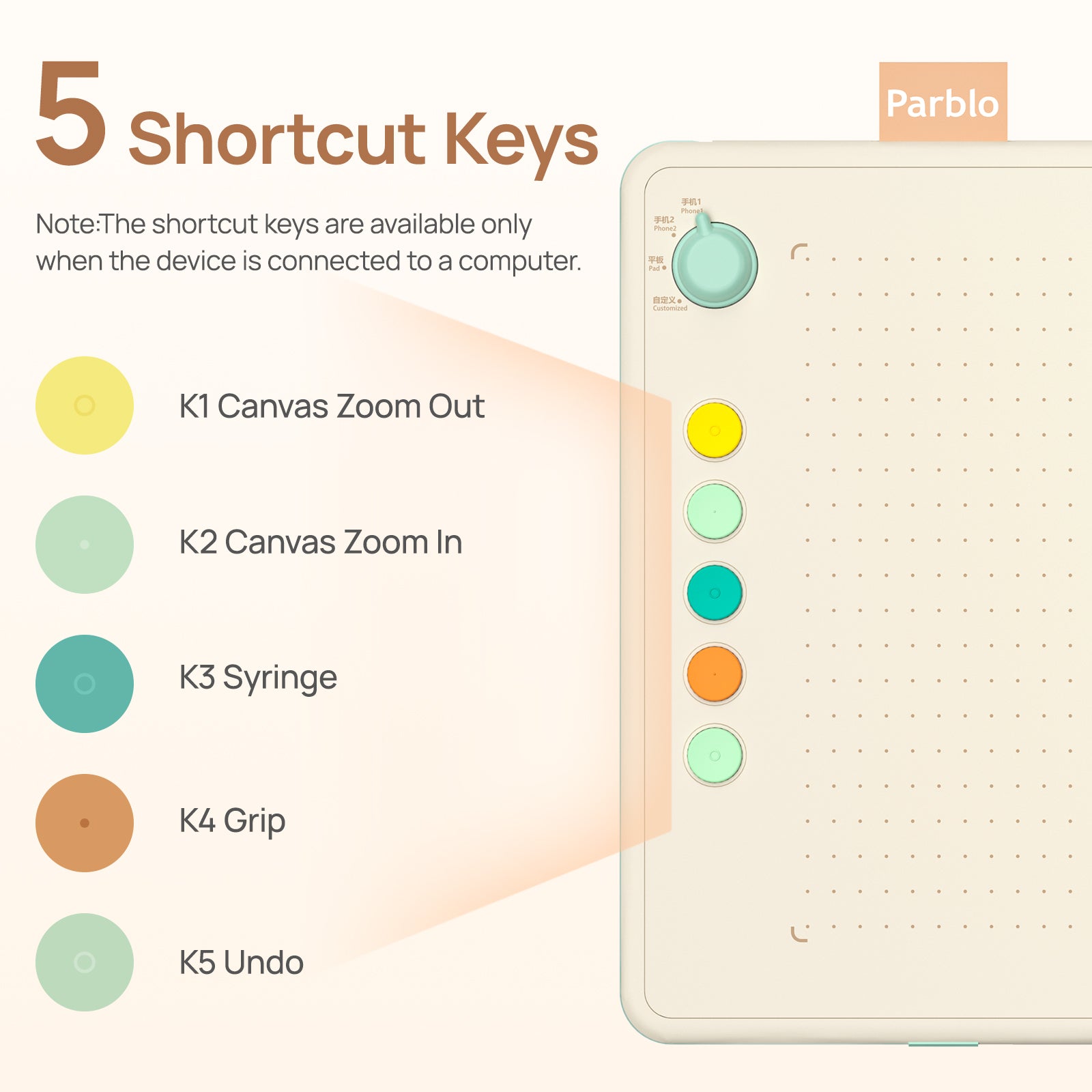 Parblo Drawing Tablet Ninos Q Mobile Digital Graphic Tablet